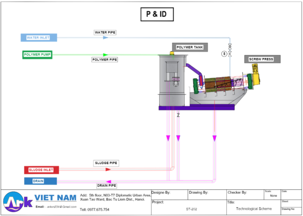 Sludge storage tank and sludge compaction tank in wastewater treatment